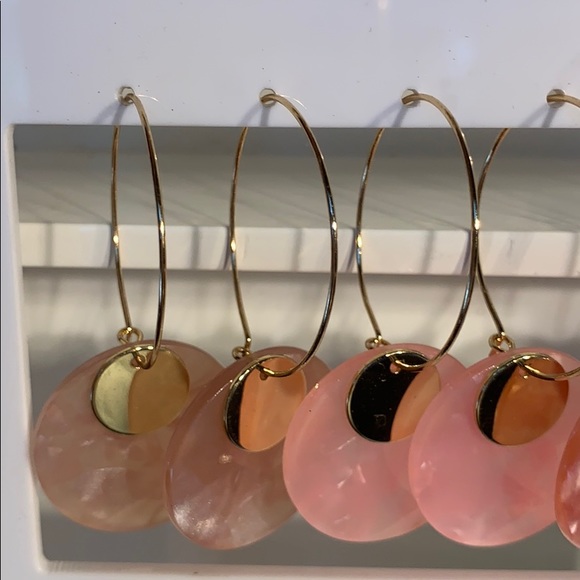 Jewelry | Assorted Hoop Earrings With Disc | Poshmark